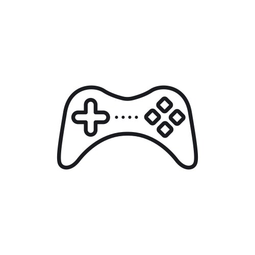 Gamepad icon set video game controller symbol Vector Image