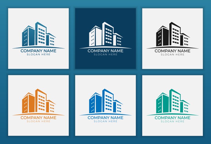 Professional building logos for real estate Vector Image