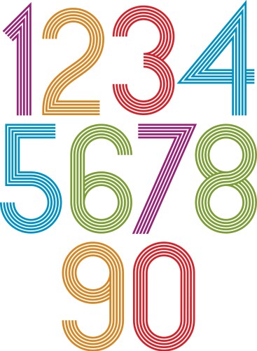 Web numbers buttons Royalty Free Vector Image - VectorStock