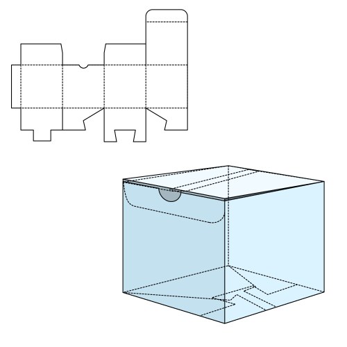 Box Template Die Cut Vector Images (over 6,400)