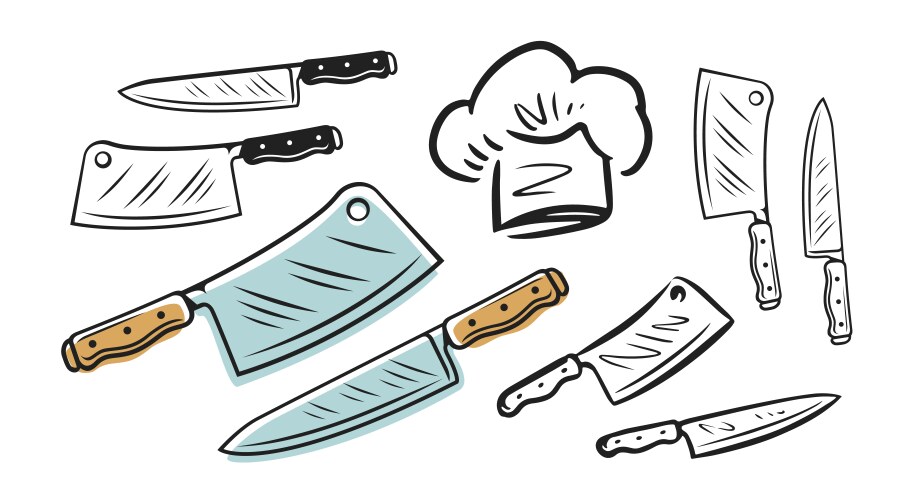 Meat cleaver pattern Royalty Free Vector Image