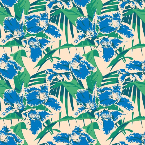 Hawaiian waves seamless pattern Royalty Free Vector Image