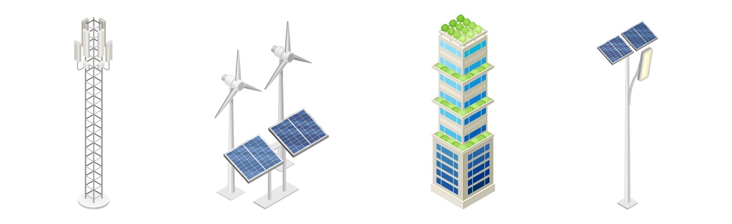 Smart city and future cityscape infrastructure Vector Image