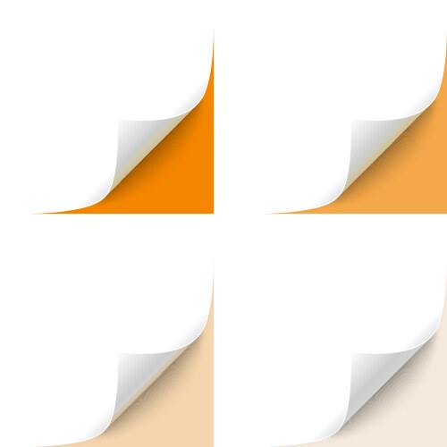 Realistic curled corner Royalty Free Vector Image