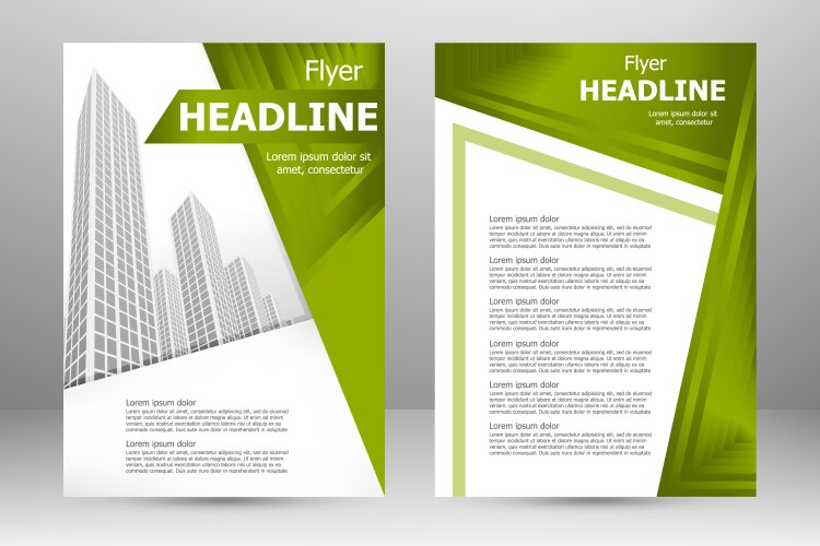 Template leaflet design with color lines Vector Image