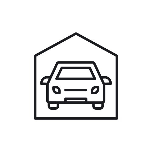 Garage icon set car parking symbol vehicle repair Vector Image