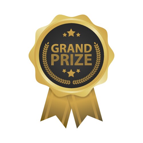 Gold Badge Awards - Winning Royalty Free Vector Image