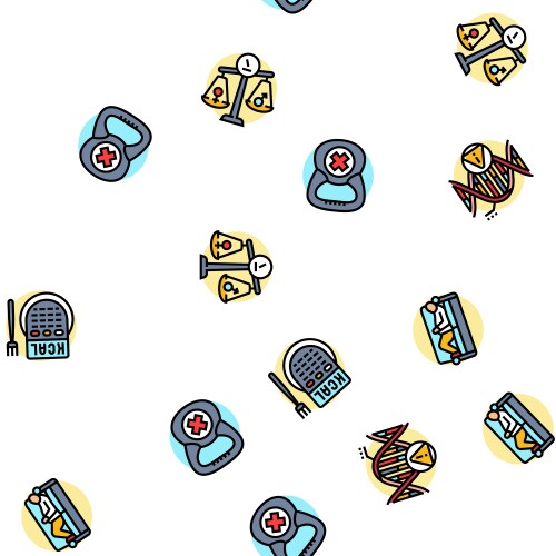 Obesity overweight fat obese seamless pattern Vector Image