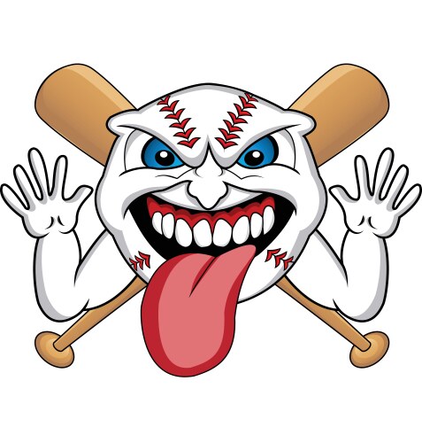 Cartoon angry face furious yelling emoji Vector Image