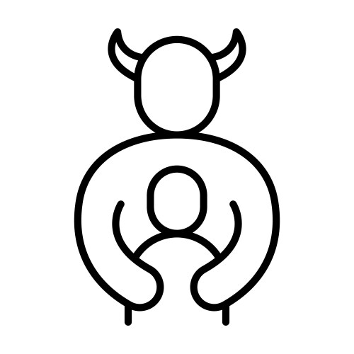 Human trafficking icon in thin line style graphic Vector Image