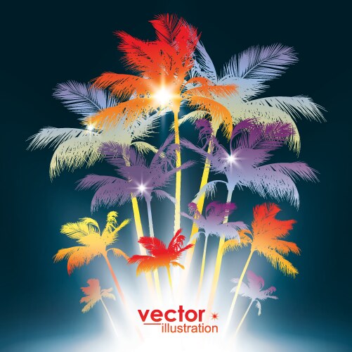 Palm Trees at Night Vector Images (over 5,700)