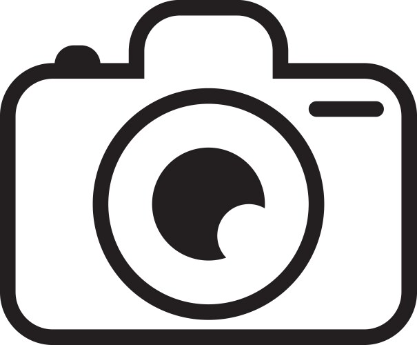 Camera icon logo design template isolated Vector Image