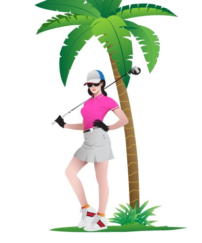 Female Golfer Vector Images (over 1,100)
