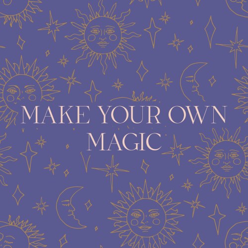 Mystical quote create magic with doodle sketch Vector Image