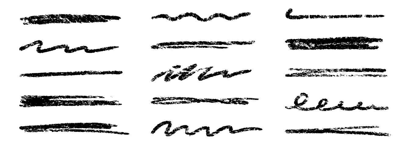 Crayon brush stroke red underline chalk pen Vector Image