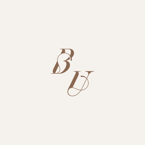 Initial monogram logo wedding concept design Vector Image