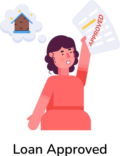 Loan approved Royalty Free Vector Image - VectorStock
