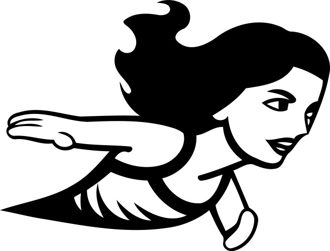 Women In Swimsuits Swimming The Sea Flat Vector Image