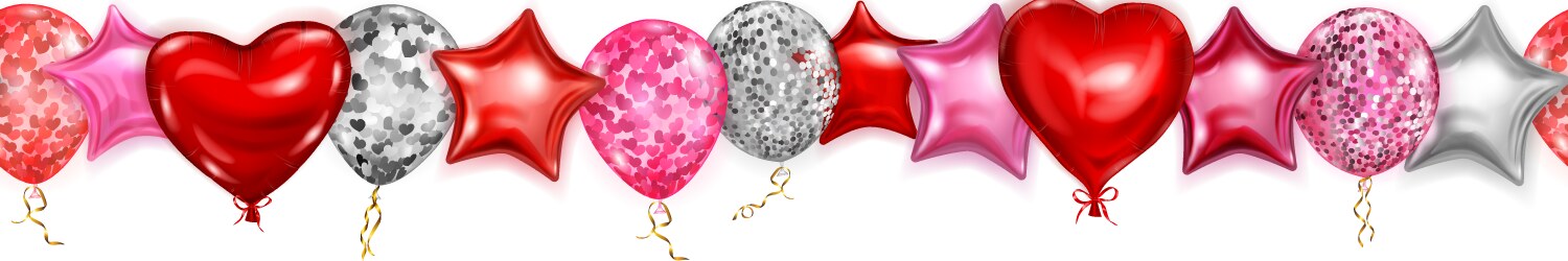 Congratulations banner with red balloons Vector Image