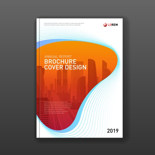 Corporate book cover design layout template Vector Image
