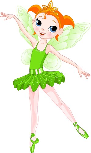 Cute fairy ballerina Royalty Free Vector Image