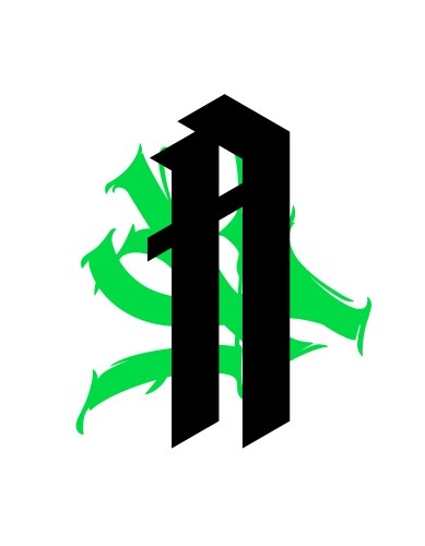 Letter a in gothic style alphabet symbol Vector Image