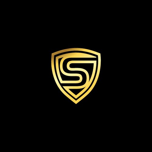 Shield letter s logo design concept template Vector Image