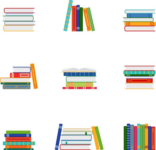 Stack books and computer screen Royalty Free Vector Image