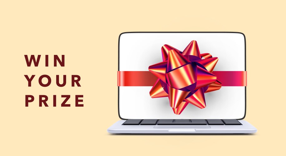 Grand prize - colorful flat design style banner Vector Image