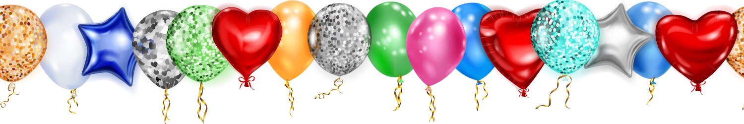 Congratulations banner with red balloons Vector Image