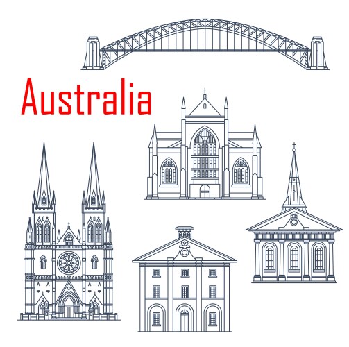 Australia symbols Royalty Free Vector Image - VectorStock
