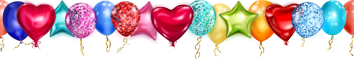 Congratulations banner with red balloons Vector Image