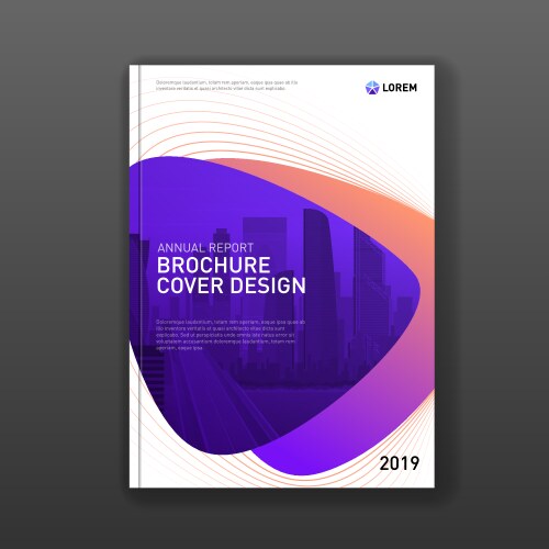 Annual report cover design template for business Vector Image