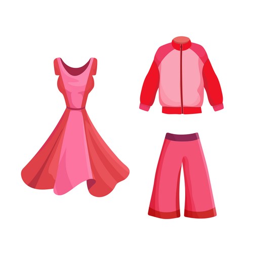 Pink clothing Vector Images & Graphics for Commercial Use | VectorStock