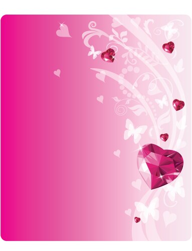 Diamond frame with ruby Royalty Free Vector Image