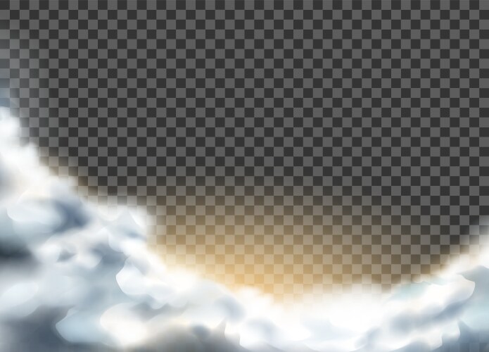 Realistic transparent sunburst light effect Vector Image