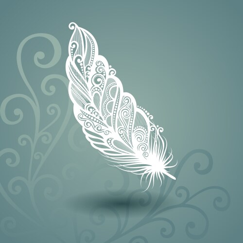 Flaming feather Royalty Free Vector Image - VectorStock