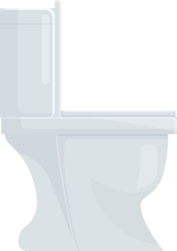 White toilet bowl water closet standing open lid Vector Image