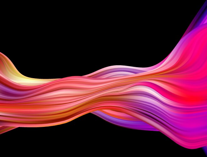 Wave color background liquid flow paint 3d Vector Image