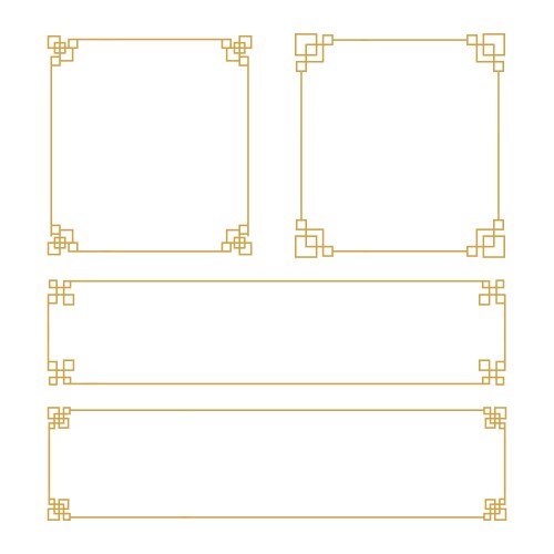 Chinese border design Royalty Free Vector Image