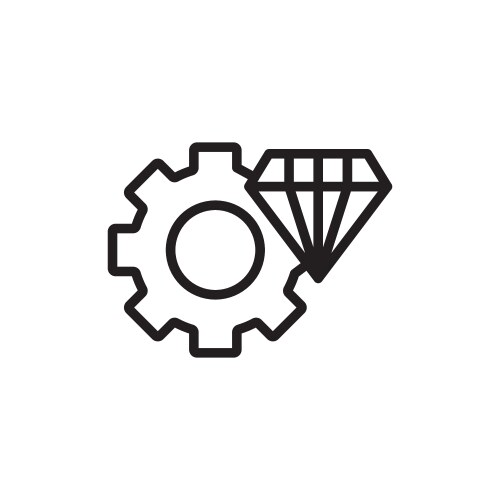 Operational excellence line icon isolated on Vector Image