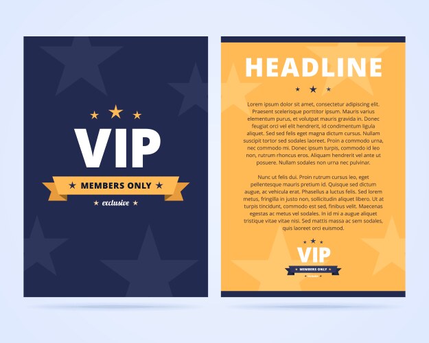 Brochure template invitation for vip party Vector Image