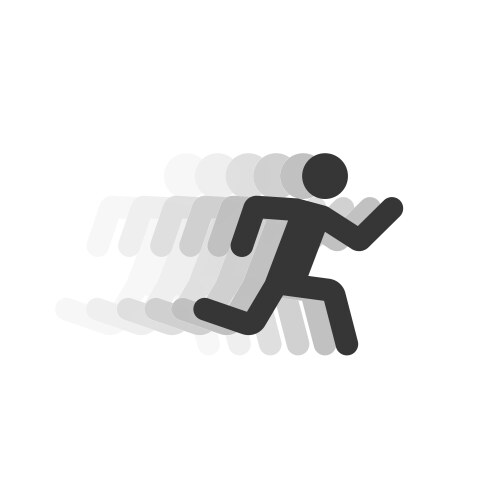 Stick man running Royalty Free Vector Image - VectorStock