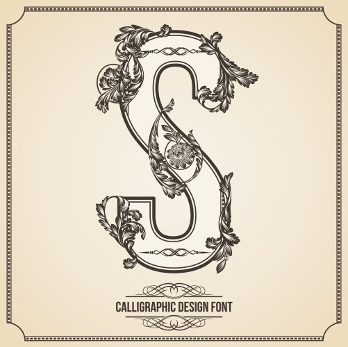 Letter S In Calligraphy Font
