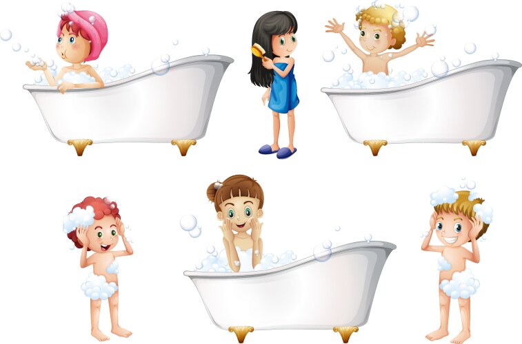 A young boy swimming with yellow goggles Vector Image