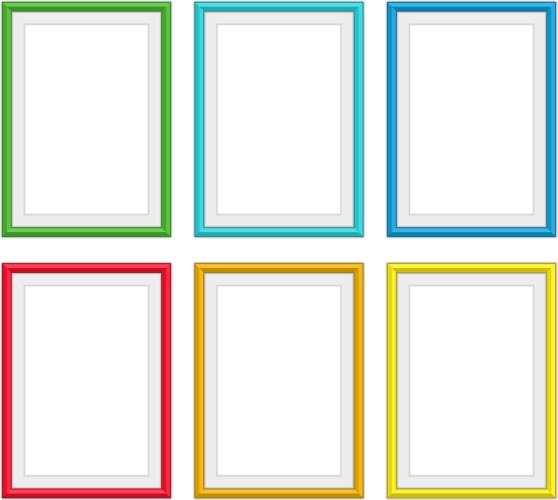 Flat frame set Royalty Free Vector Image - VectorStock