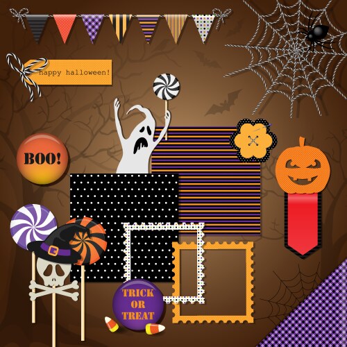 Halloween design elements collection Royalty Free Vector