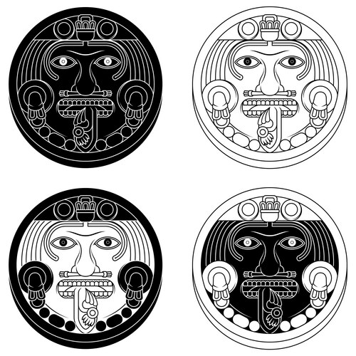 Solar calendar of the ancient aztec civilization Vector Image