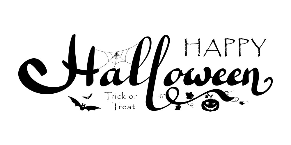 Boo halloween lettering holiday inscription Vector Image