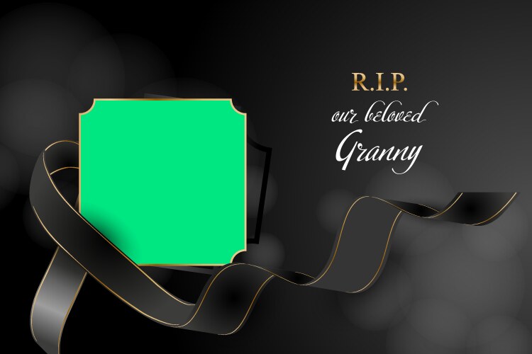 Beloved memory mourning Royalty Free Vector Image